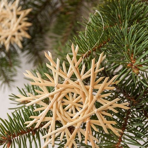 Straw Stars - Set of 6. Christmas Tree Decoration. Straw Stars. Straw ...