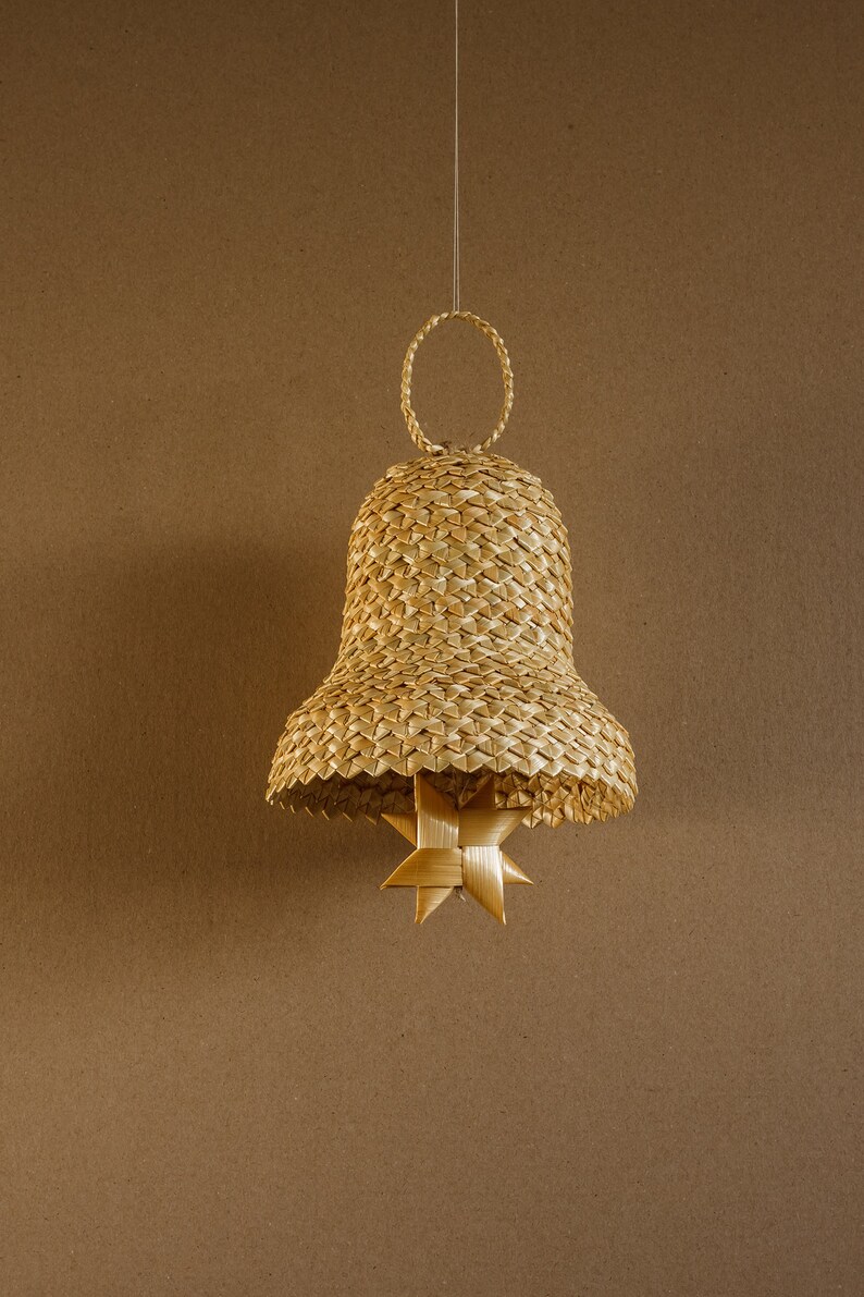 Wicker Straw Bell Bells Set of Two Bells Straw Bell Decorative - Etsy UK