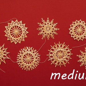 Straw Snowflakes. Set of Christmas Decorations. Christmas Tree ...