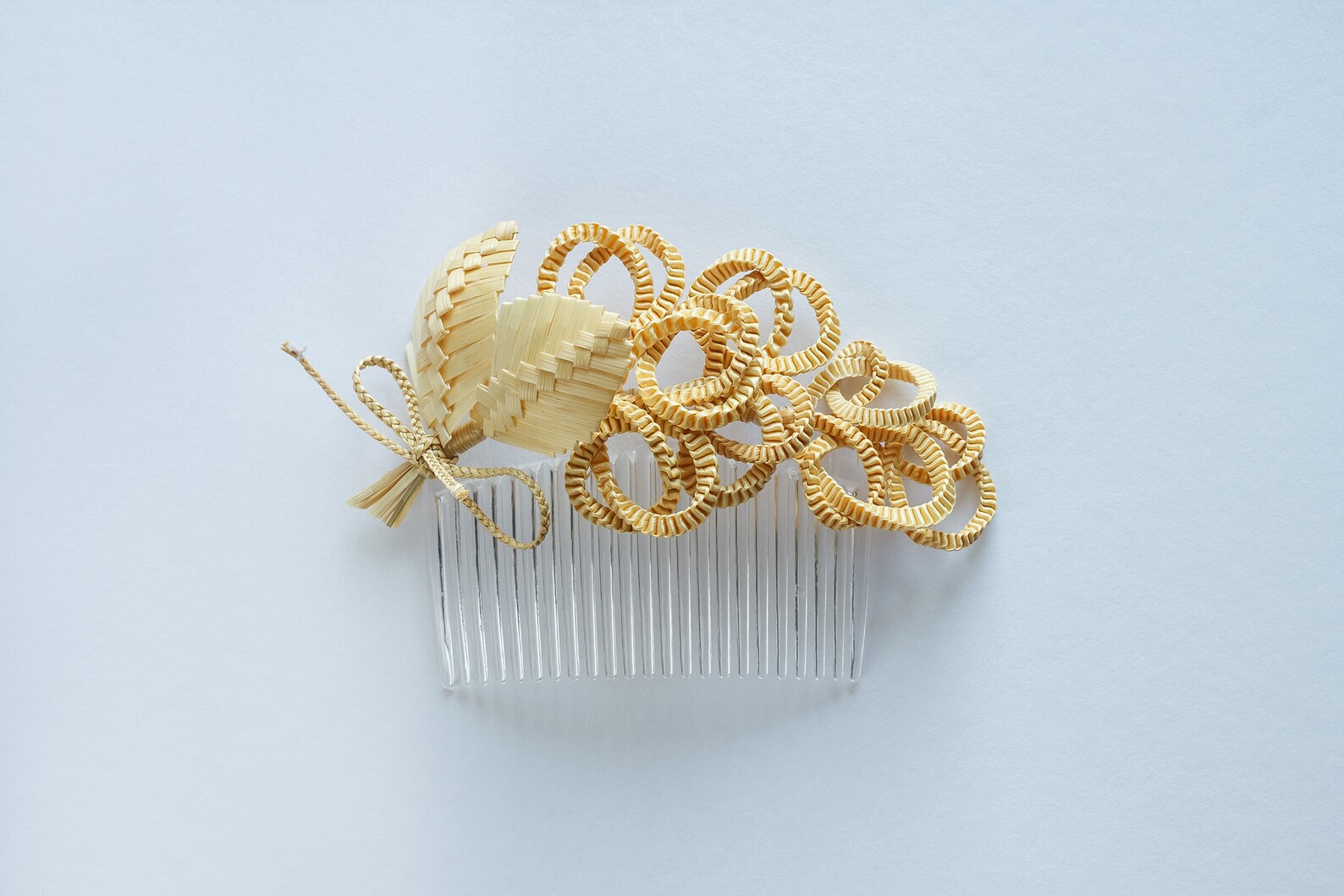 Ornamental Comb With Straw Flower Original Handmade Combs Hair - Etsy