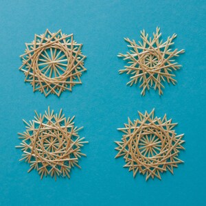 Straw Snowflakes. Set of Christmas Decorations. Christmas Tree - Etsy