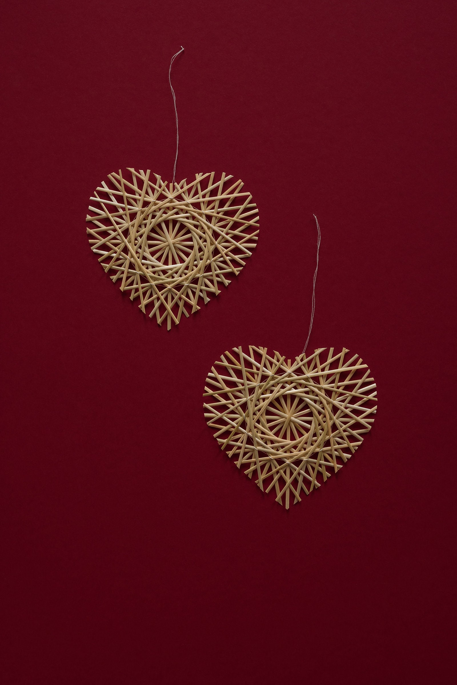 Hearts of Straw Decoration for Valentine's Day Set of Straw Hearts ...