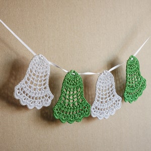 Crochet bells Christmas bell Colored bells Crochet appliques | Etsy