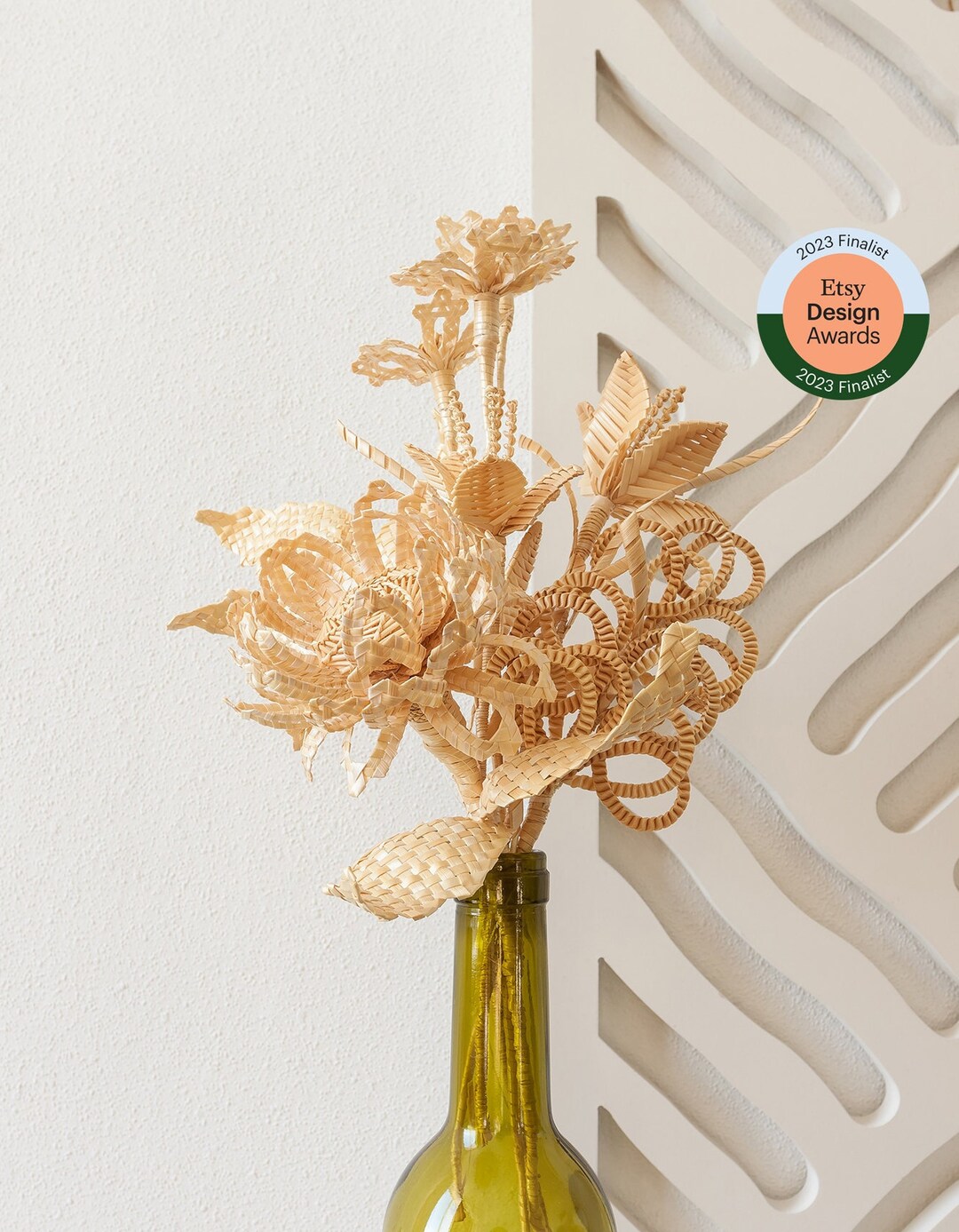 ETSY DESIGN AWARDS Finalist 2023, Bouquet Straw Flowers, Unique Flowers ...