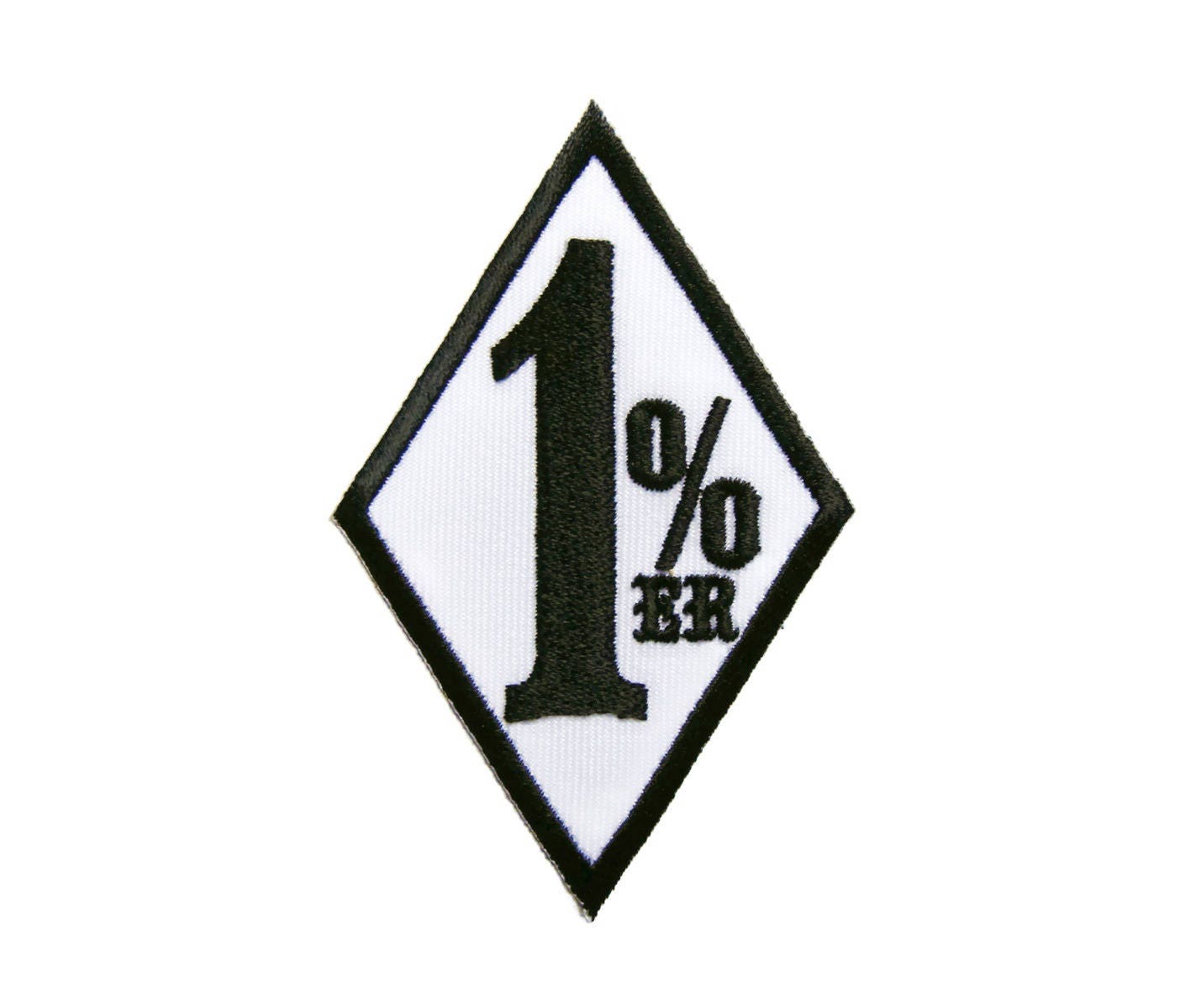 1%ER One Percenter Motorcycle Biker Patch Black & White | Etsy