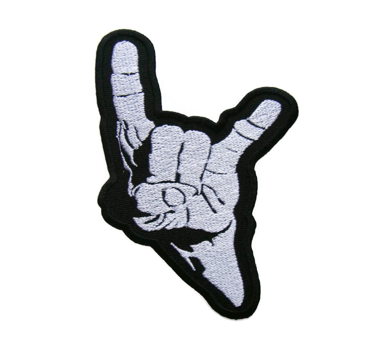 Rock & Roll Rock Hand Sign Signal Finger Embroidered Applique | Etsy