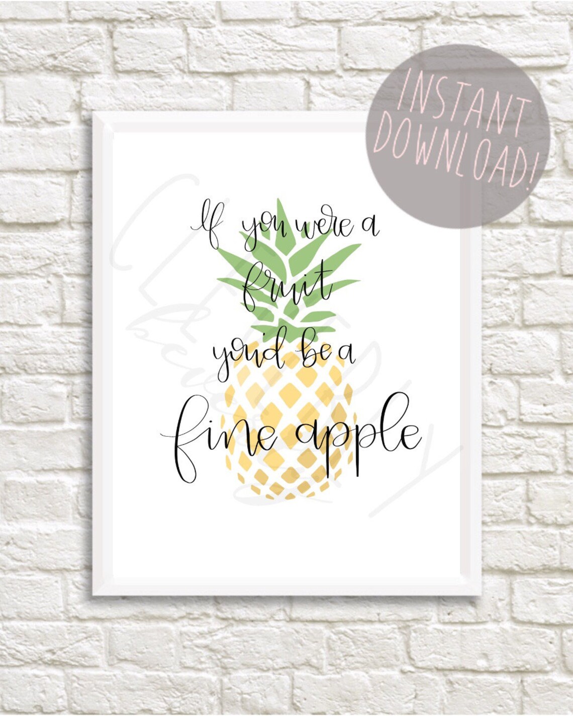 If You Were A Fruit Youd Be A Fine Apple 8x10inch Etsy