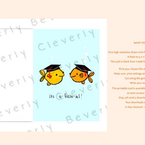 Is O-fish-al! Printable Digital Download Graduation Card - Etsy