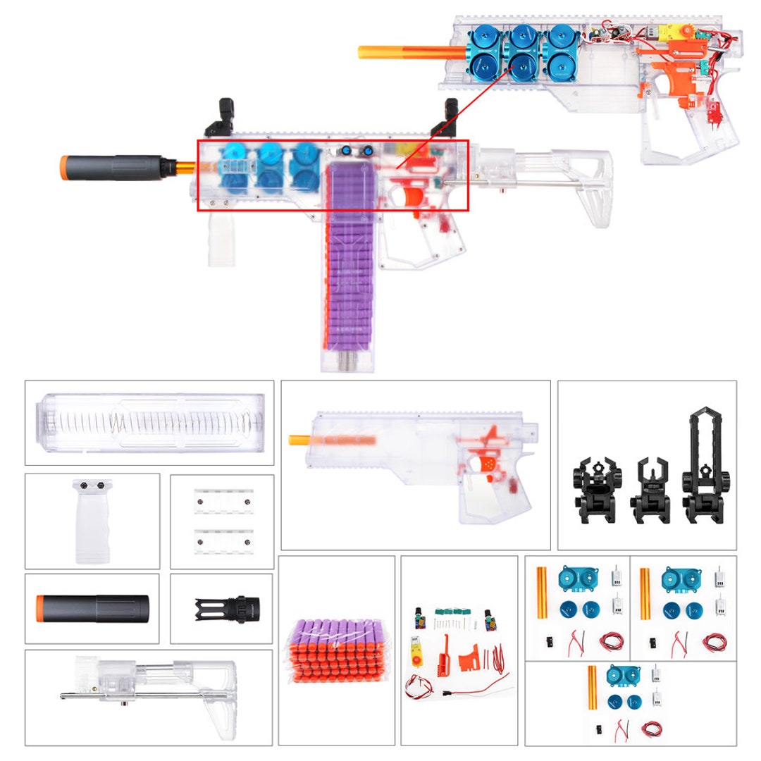 Worker Mod Dominator Blaster 6PCS Flywheel Full-automatic DIY Kits Type ...