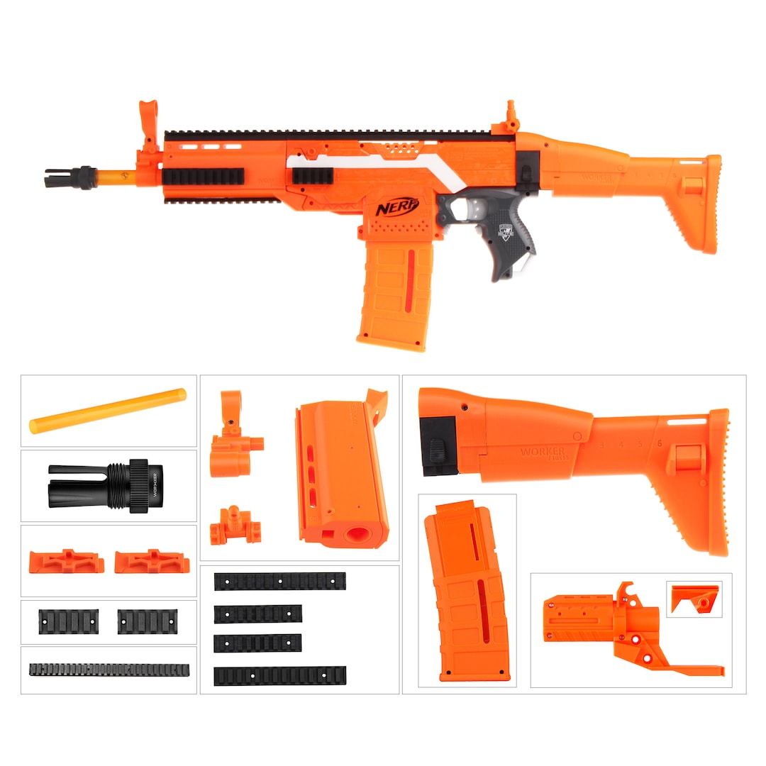 Worker Mod F10555 FN SCAR Style for Nerf N-strike Stryfe Blaster ...