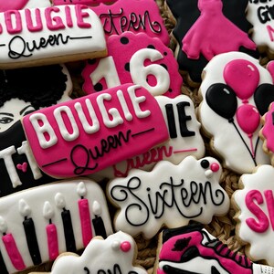 Sweet Sixteen Theme Cookies - Etsy