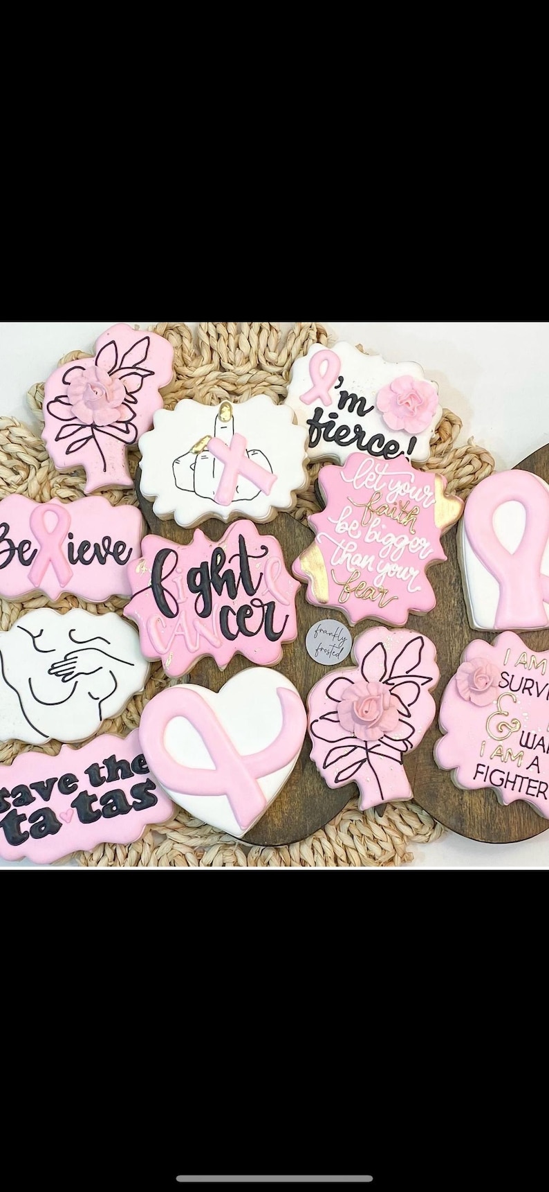Breast Cancer Awareness Cookies - Etsy