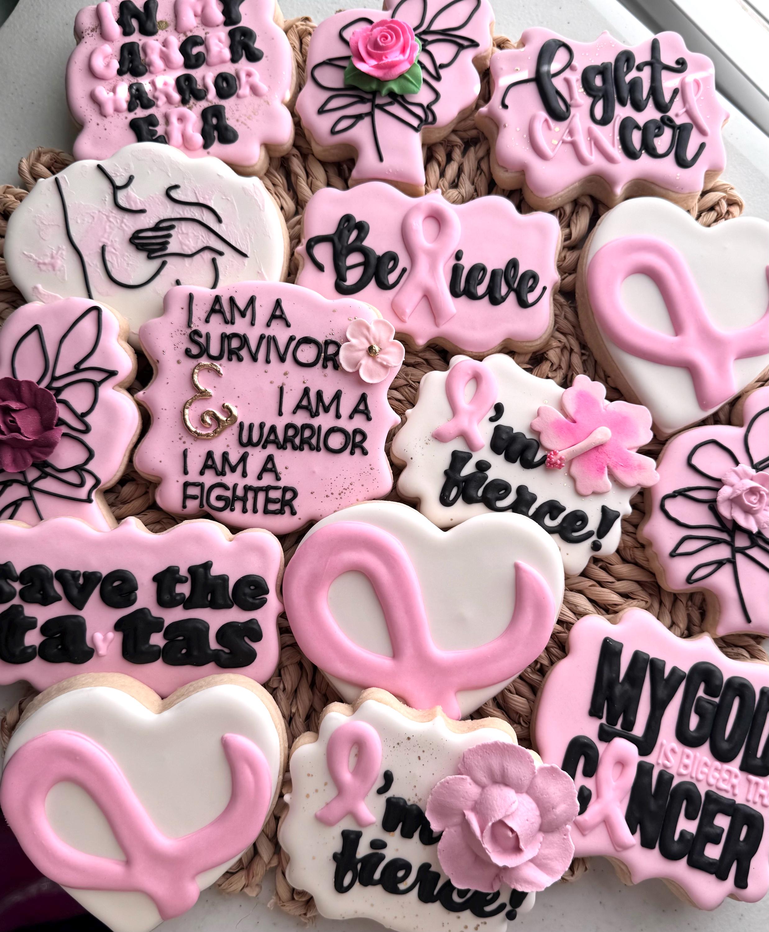 Breast Cancer Awareness Cookies - Etsy