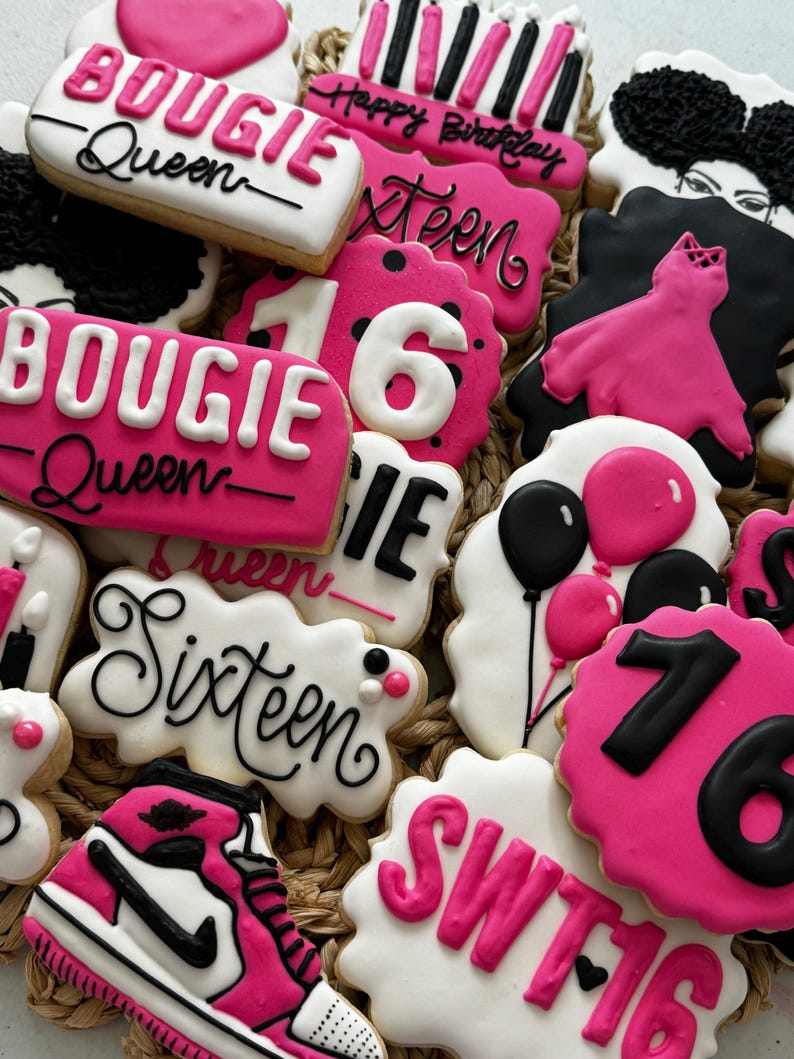Sweet Sixteen Theme Cookies - Etsy