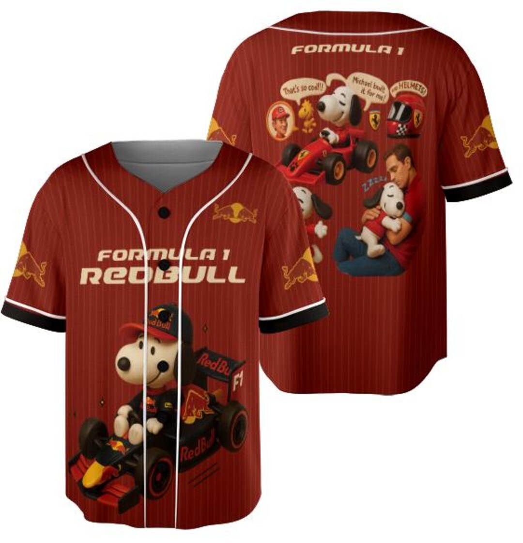 Red Bull Racing F1 Jersey, Snoopy Racing F1 Jersey - Etsy