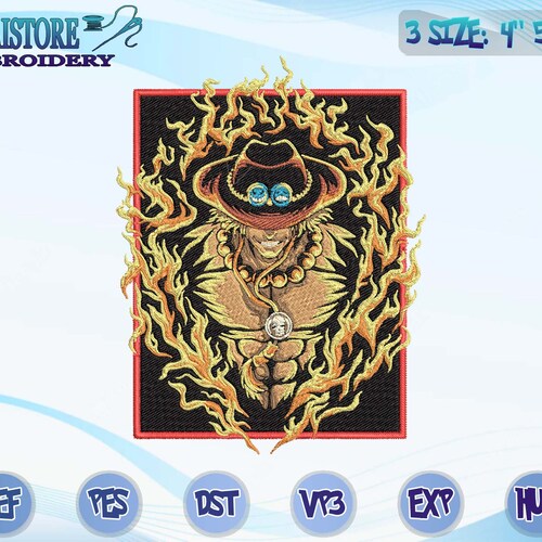 Anime Embroidery Designs - Etsy