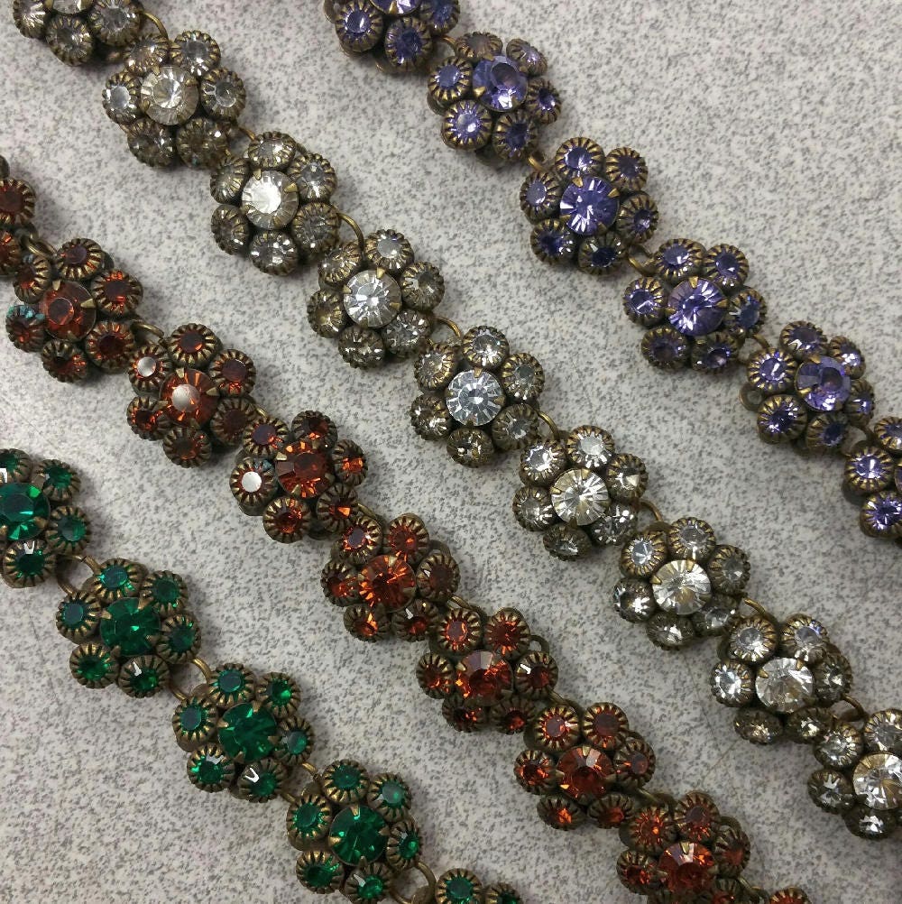 Vintage Swarovski Crystal Rivet Flower (2) - Etsy