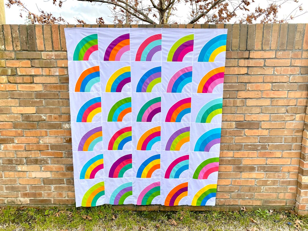 Rainbow Splash Quilt Pattern (PDF) - Etsy