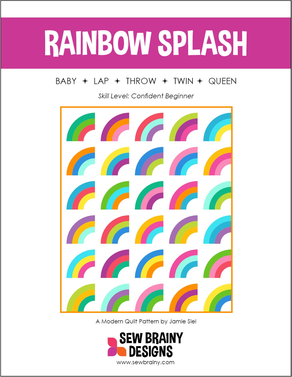 Rainbow Splash Quilt Pattern (PDF) - Etsy Canada