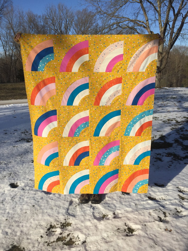 Rainbow Splash Quilt Pattern (PDF) - Etsy