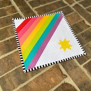 Rainbow Sunshine FPP Block - Etsy