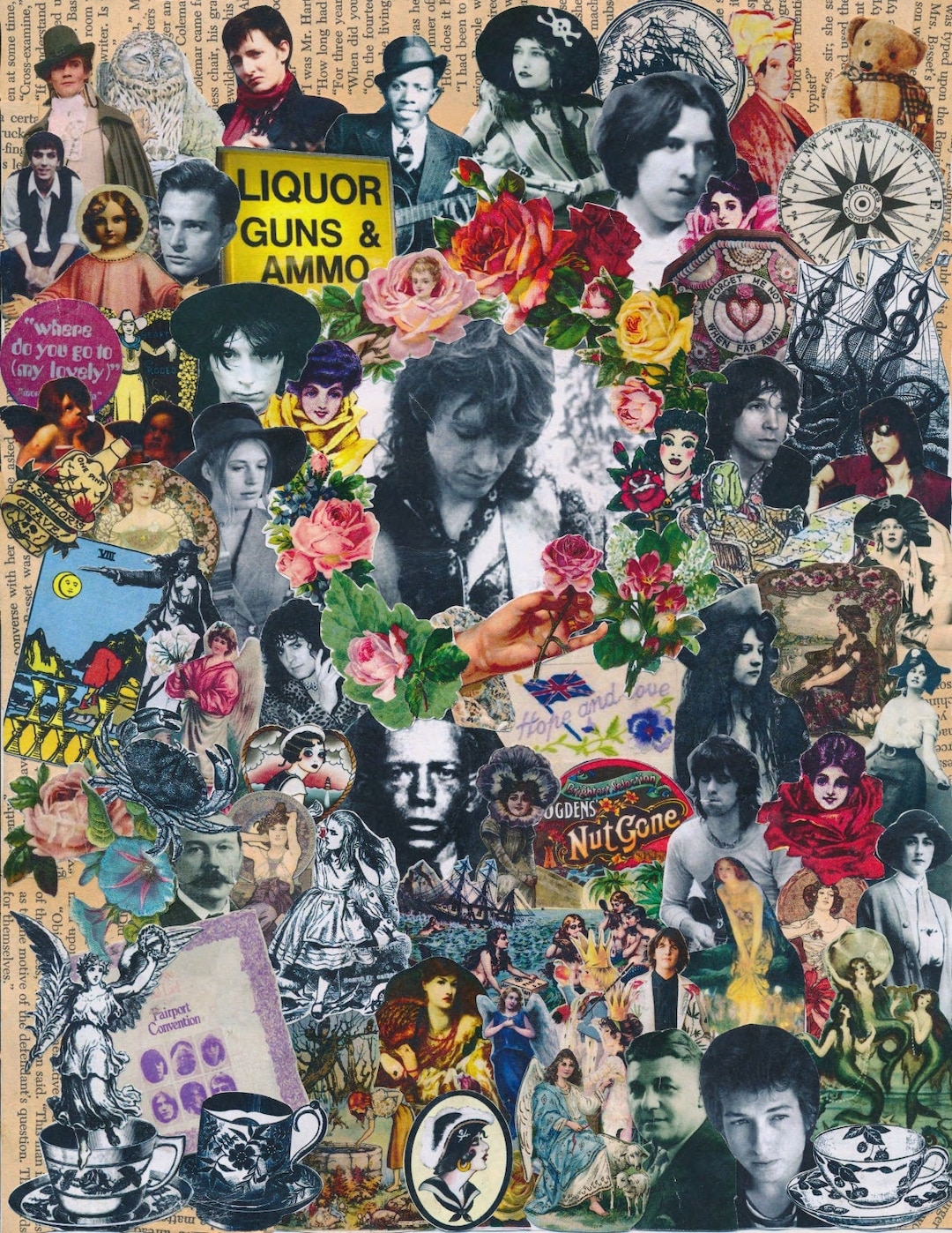 Nikki Sudden Collage de cartas de tarot original hecho a mano 8 de ...