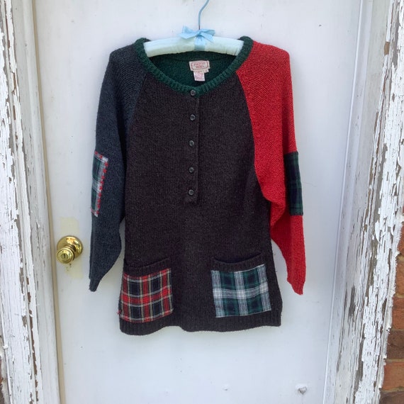 1990s Cute Plaid Patchwork Grunge Punk Cottagecore Fa… - Gem