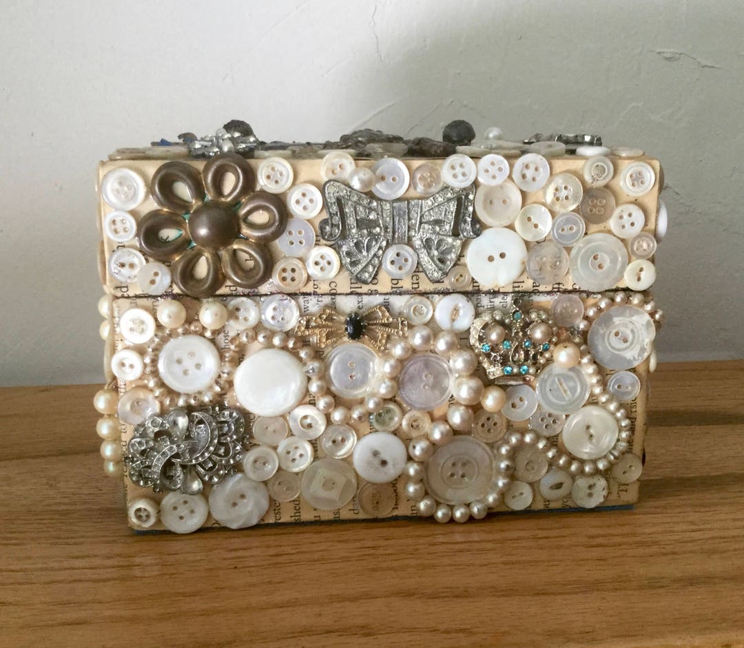 Handmade One of A Kind Folk Art Treasure Box - Etsy