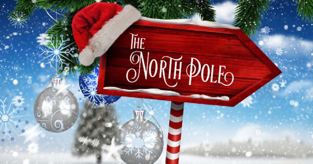 The North Pole / Stickers / North Pole Sign / Santa Stuff / - Etsy