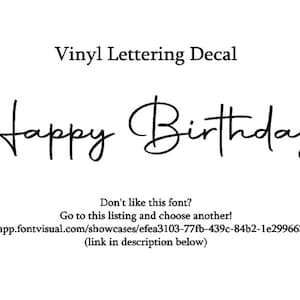 Happy Birthday Custom Lettering Decal Sticker / Personalized Wall ...