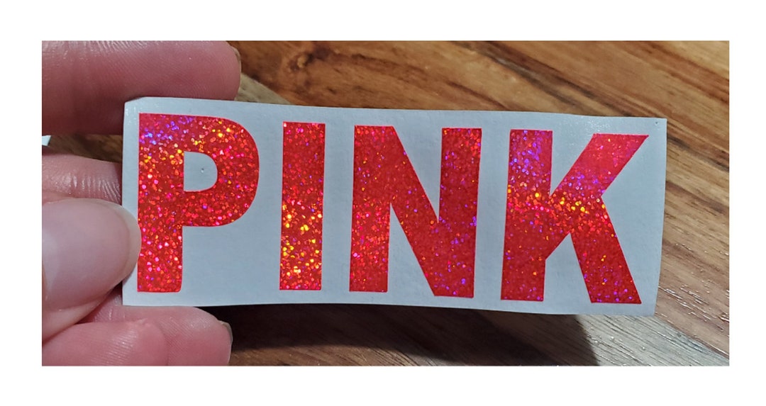 Sparkly Pink / Glitter Vinyl Lettering / Custom Decals / Glitter ...