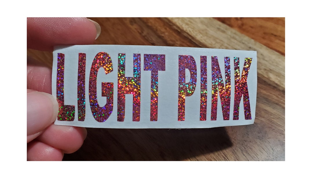 Sparkly Light Pink / Glitter Vinyl Lettering / Custom Decals / Glitter ...