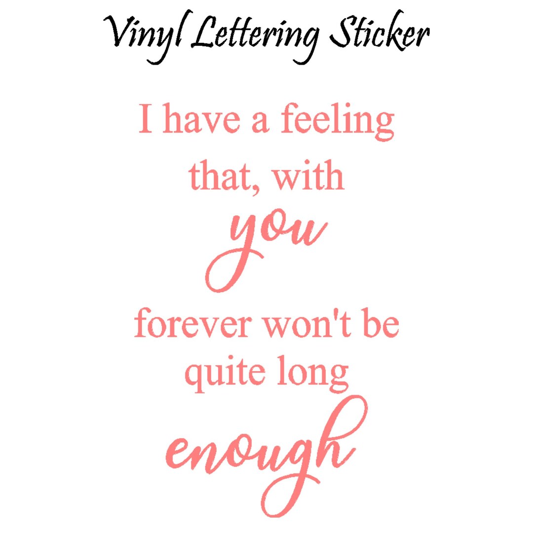 Feeling Vinyl Lettering Stickers - Custom Decals for Home Decor % Free ...