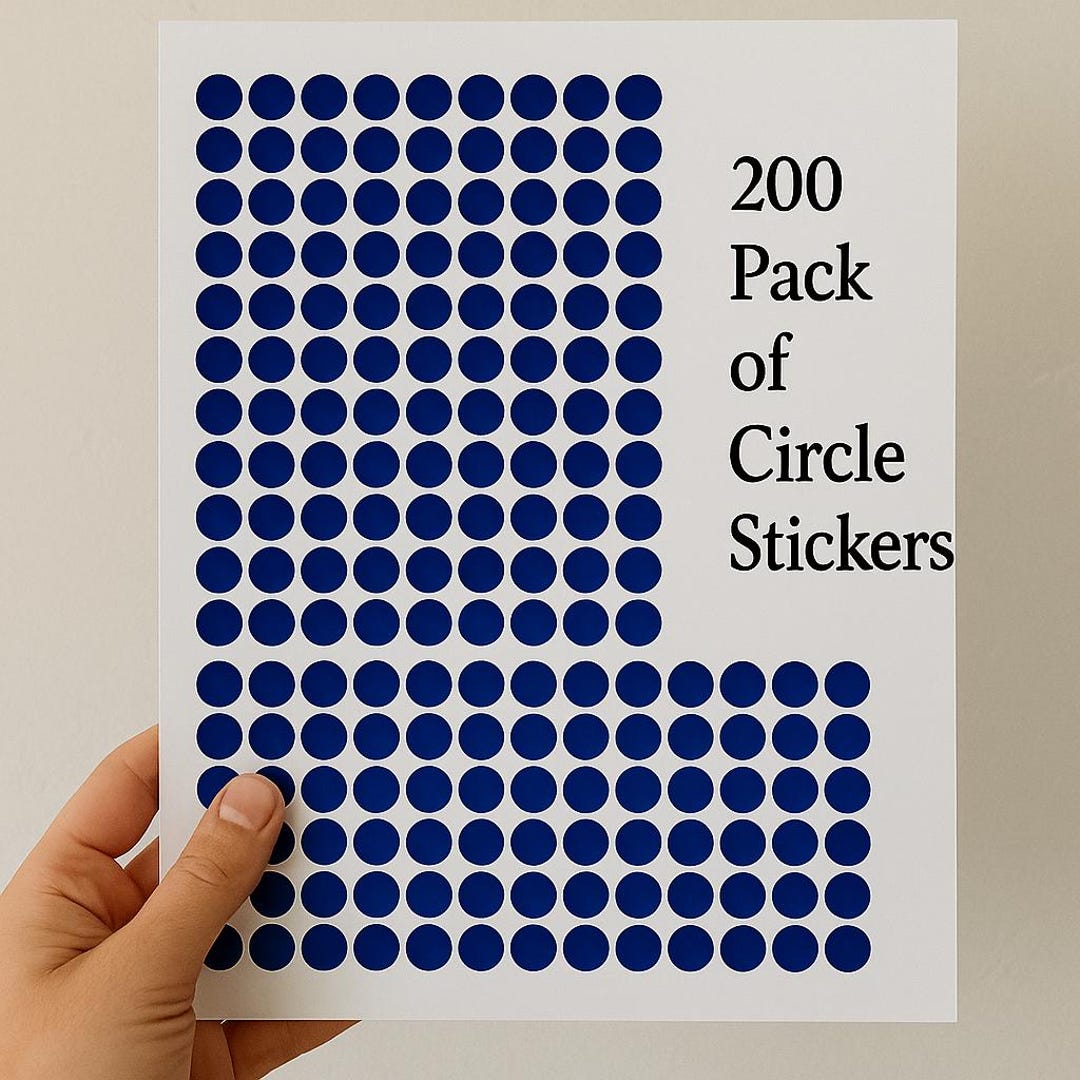 200 Colorful Circle Stickers: Oracal 631 Vinyl Decals - Etsy