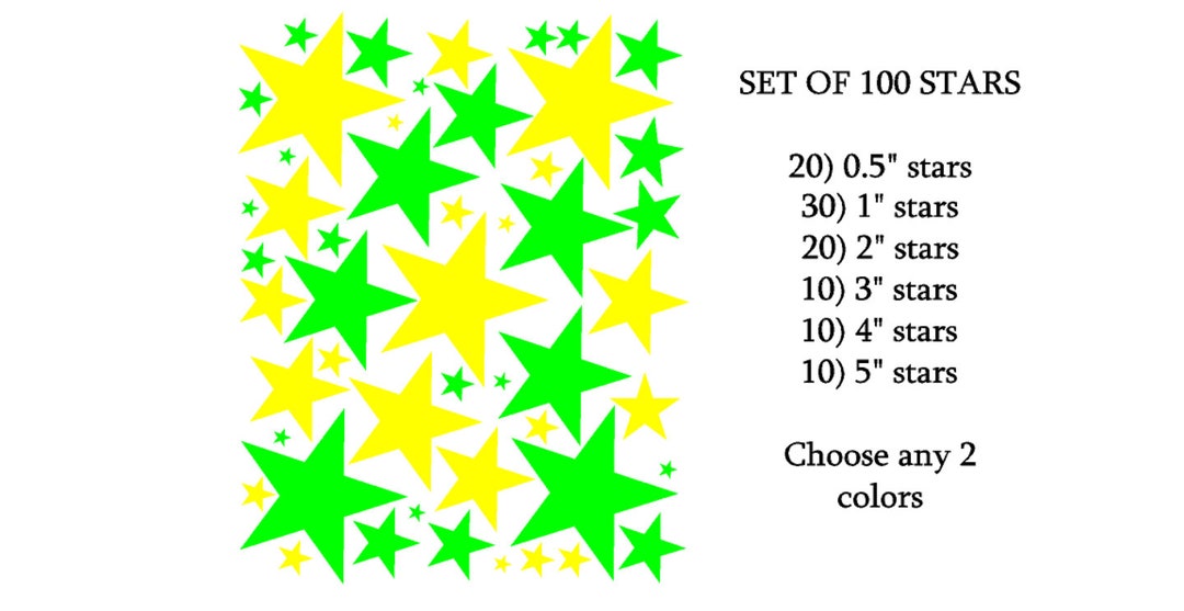 Stars Sheets / Vinyl Lettering / Diy Lettering / Personal Stickers ...