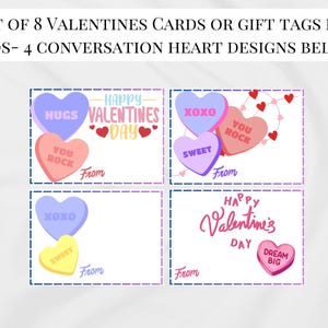 Valentine's Classroom Exchange Cards - Instant Download | 8 Cards With ...