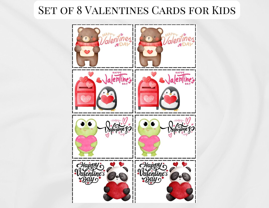 Cute Critters Valentine's Day Classroom Exchange Cards | Gift Tags | 4 ...