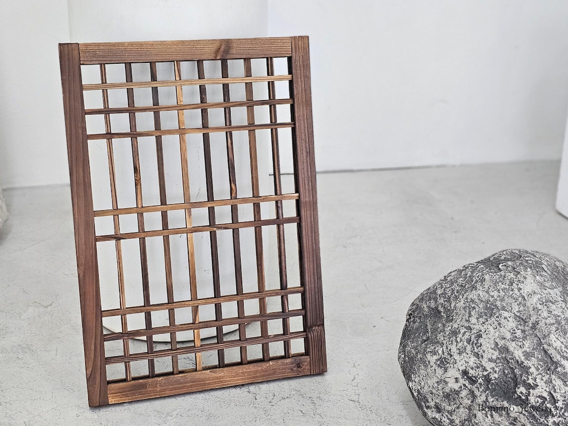 Korean Wooden Window Grille: Traditional Asian Wall Decor (20x27.5") - Etsy
