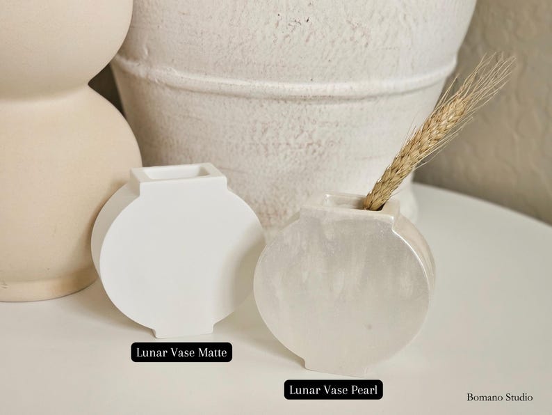Minimalist Moon Jar Vase: Handmade Korean Inspired Table Ornament - Etsy