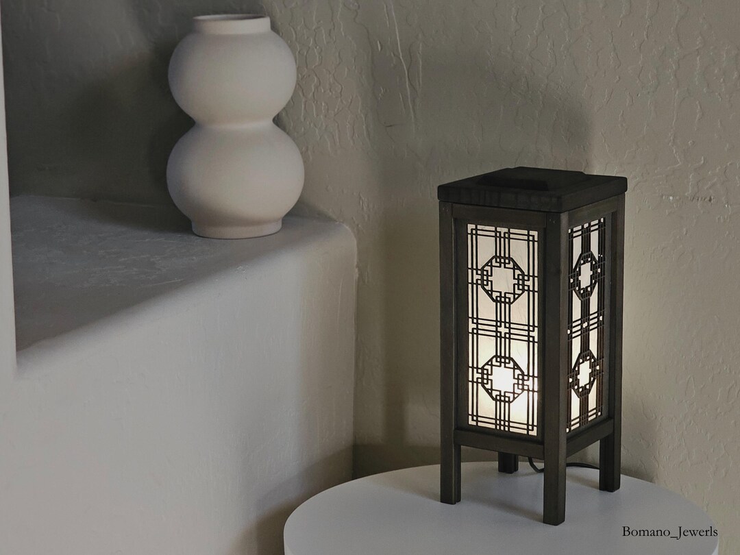 Handmade L Wooden Korean Crafted Room Hanji Shade Lantern Sconce | Home ...