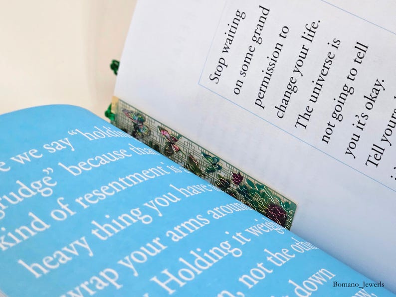 Gold Plated Metal Korean Traditional Bookmark With Tassel Book Club ...