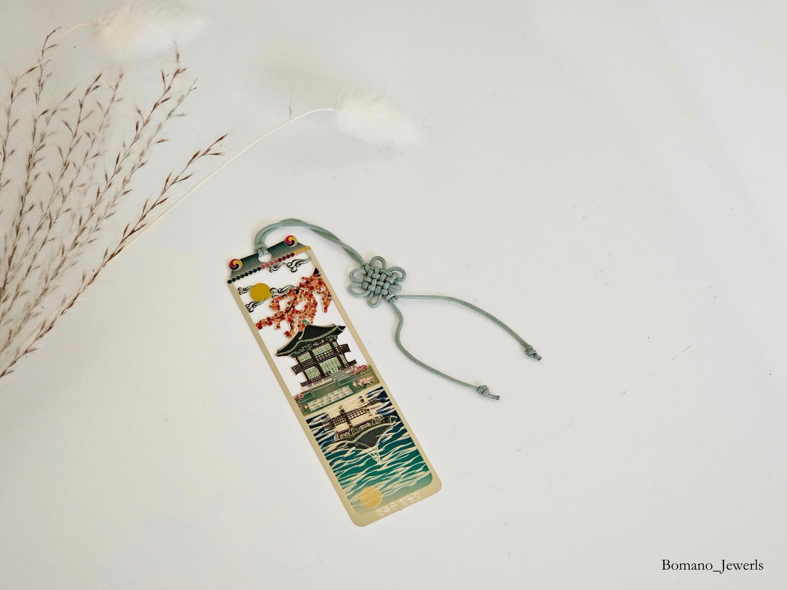 Gold Plated Metal Korean Traditional Bookmark With Tassel Book Club ...