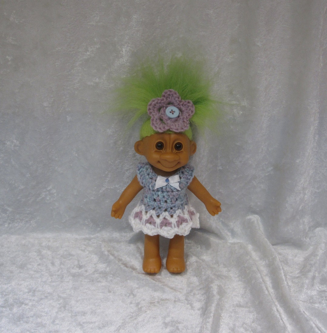 Made to Fit Your 7" TRACEY TROLL Doll, Handmade Outfit ~ Crochet Dress ...