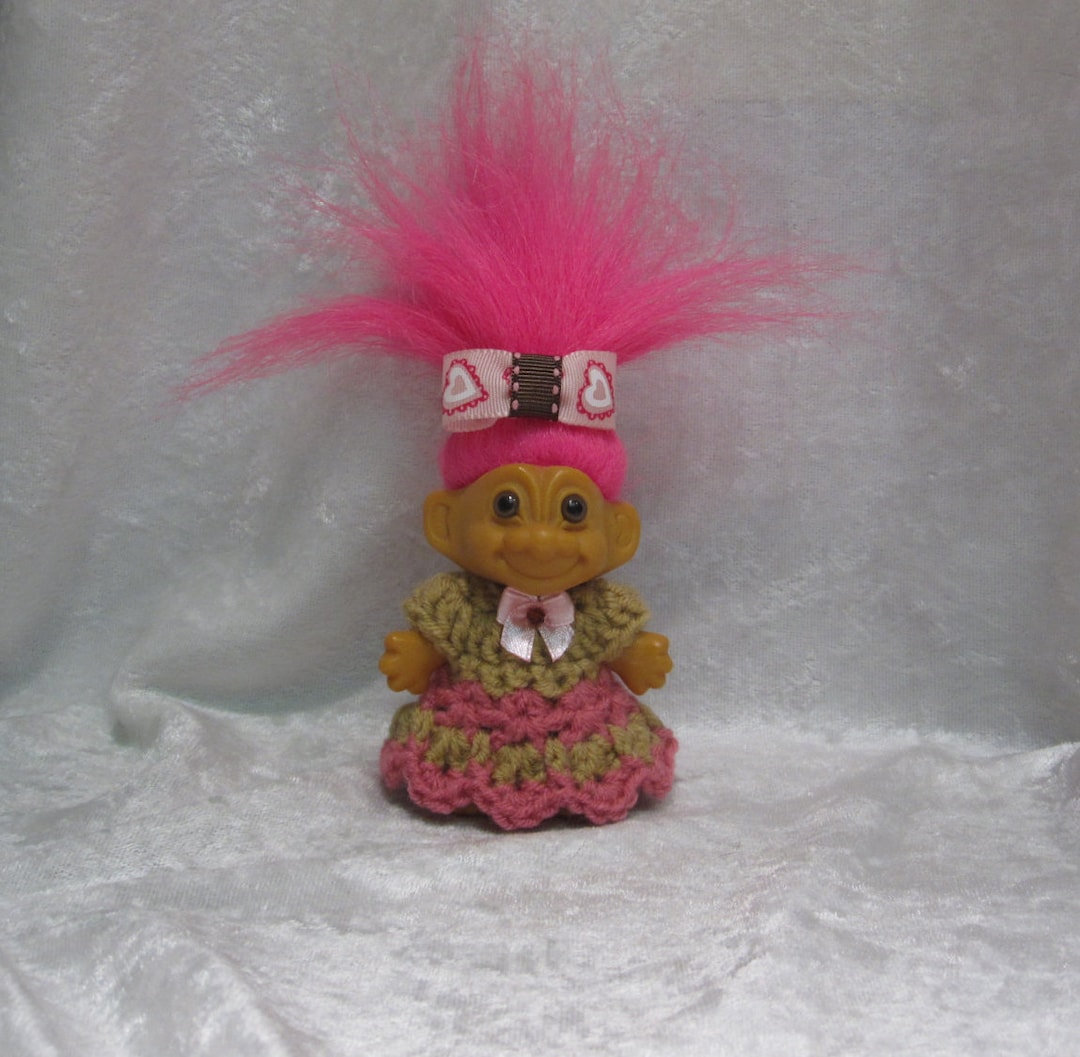 Made to Fit 3 Inch Troll Dam, Russ & Wishnik Dolls~ Handmade Crochet ...