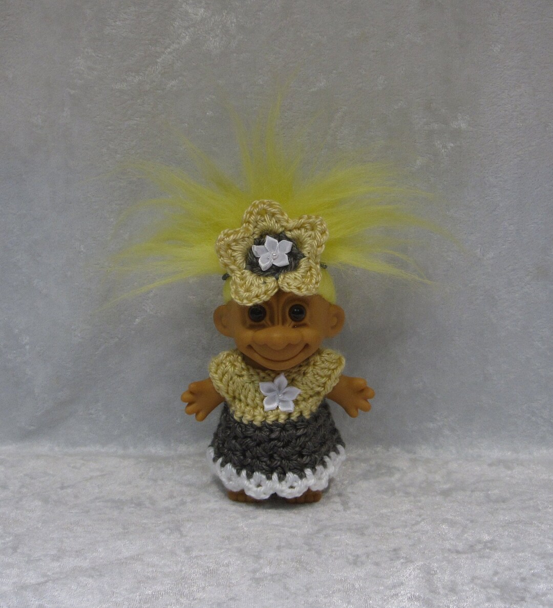 TROLL 5" Dam, Russ & Wishnik Troll Dolls ~ Handmade Outfit Crochet ...
