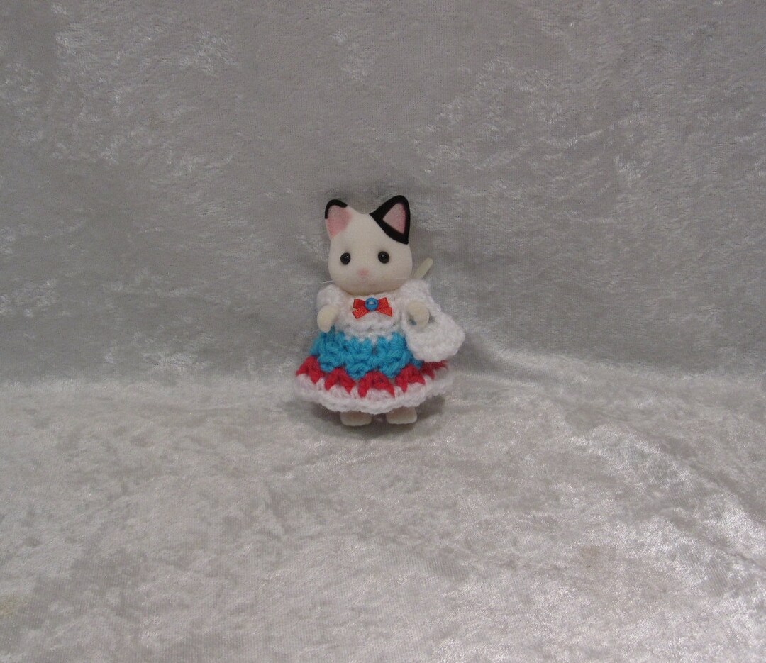 Calico Critter MOTHER Handmade Crochet Doll Clothes, Crochet Outfit ...