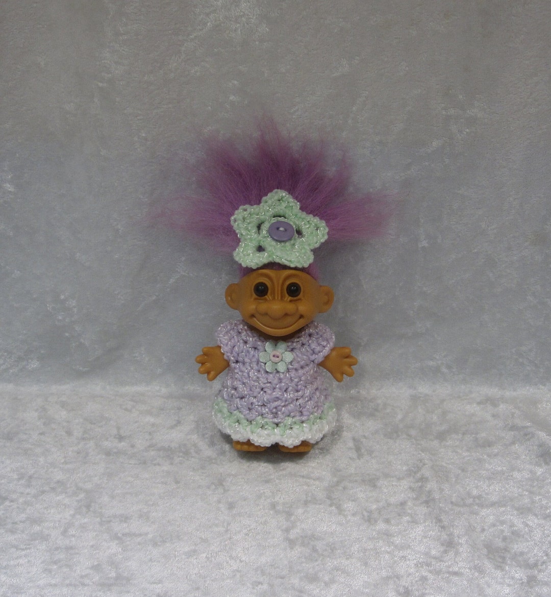 TROLL 5" Dam, Russ & Wishnik Troll Dolls ~ Handmade Outfit Crochet ...