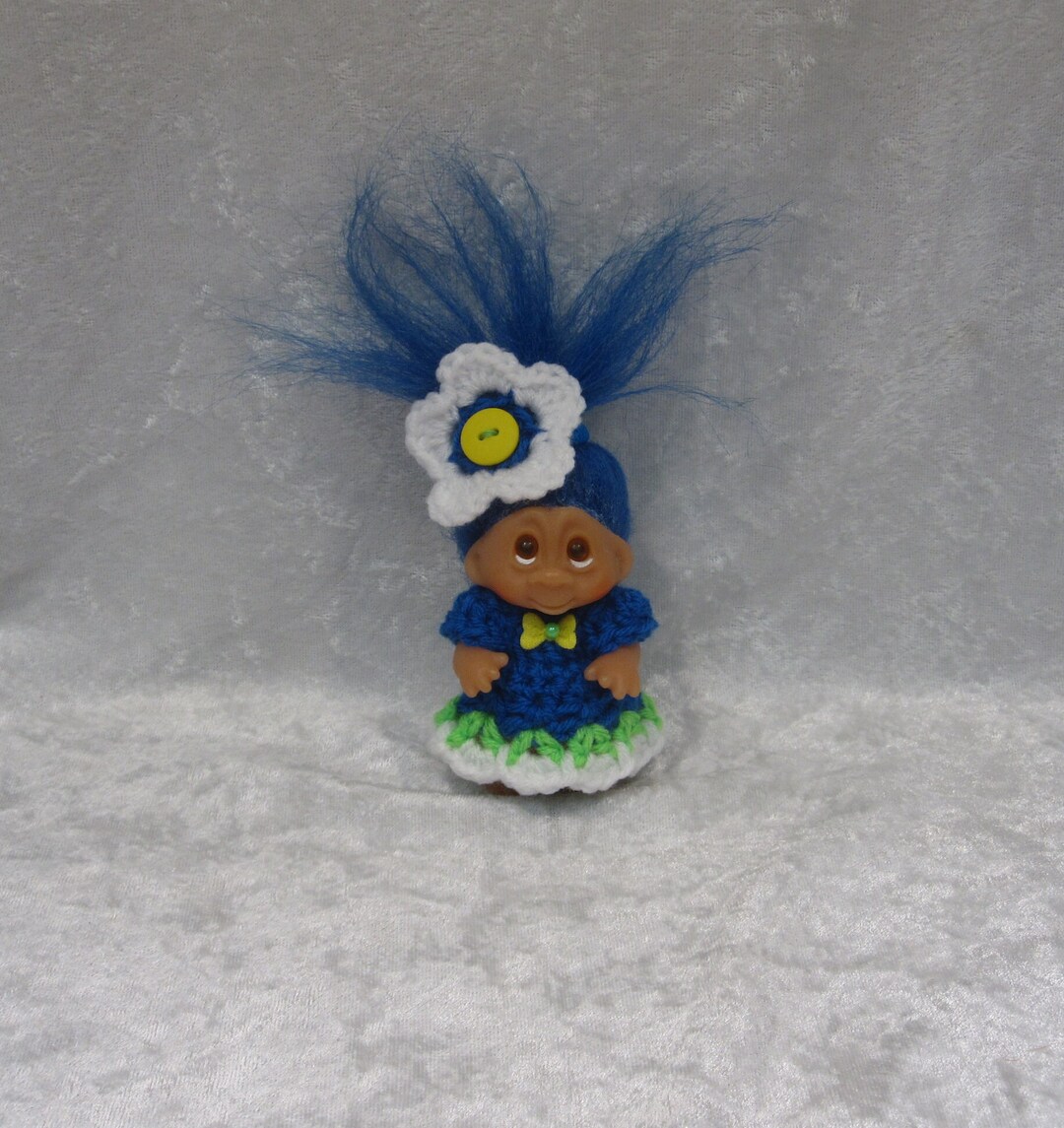 Made to Fit 3 Inch Troll Dam, Russ & Wishnik Dolls ~ Handmade Crochet ...
