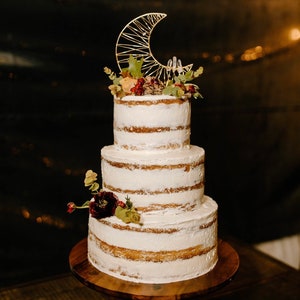 Crystal Moon Cake Topper, Featured on BRIDES - Etsy
