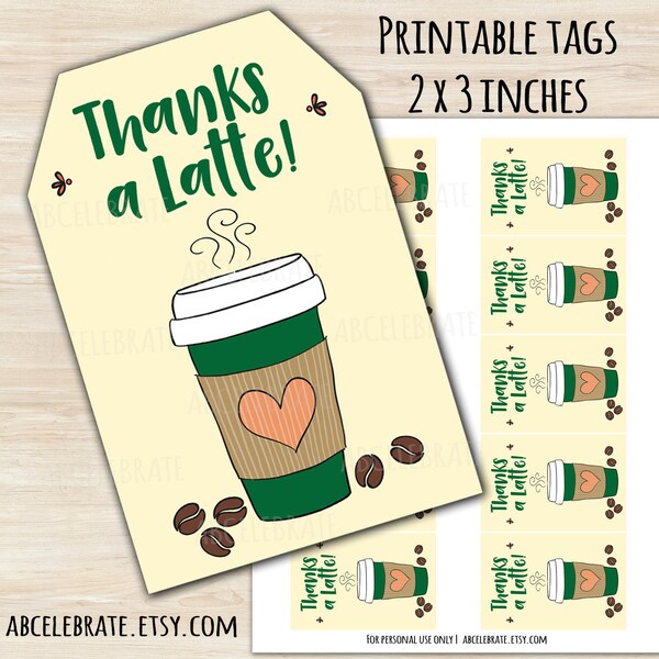Thanks a Latte - Etsy